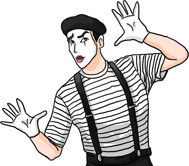 Mime Clipart - (610x537) Png Clipart Download