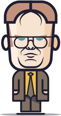 Loogmoji Of Dwight Schrute - Dwight Schrute - (500x500) Png Clipart ...