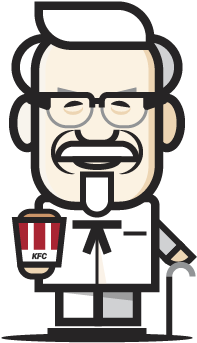 Loogmoji Of Colonel Sanders - Colonel Sanders - Full Size PNG Clipart ...