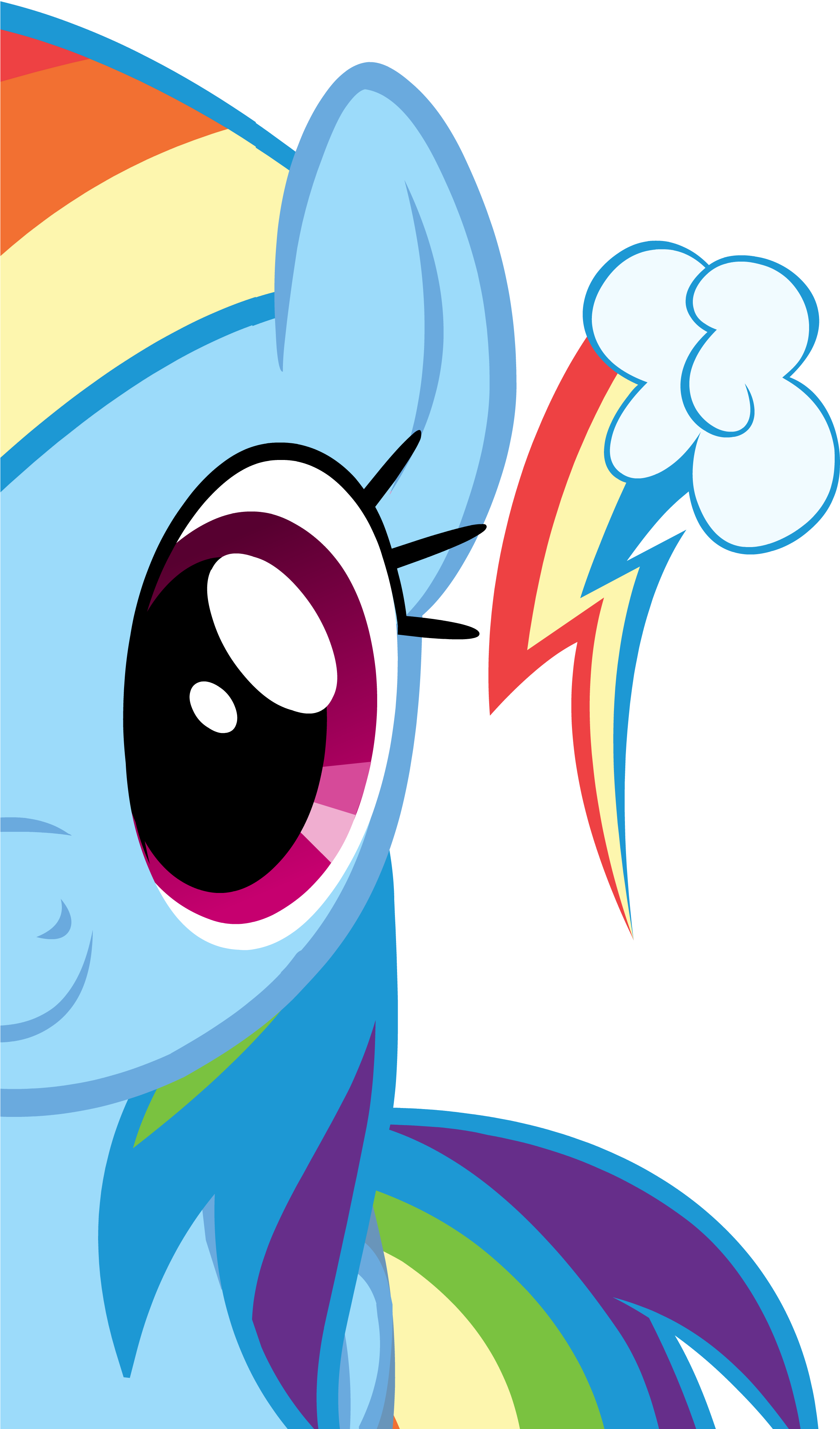 My Little Pony - Rainbow Dash - (2386x4054) Png Clipart Download