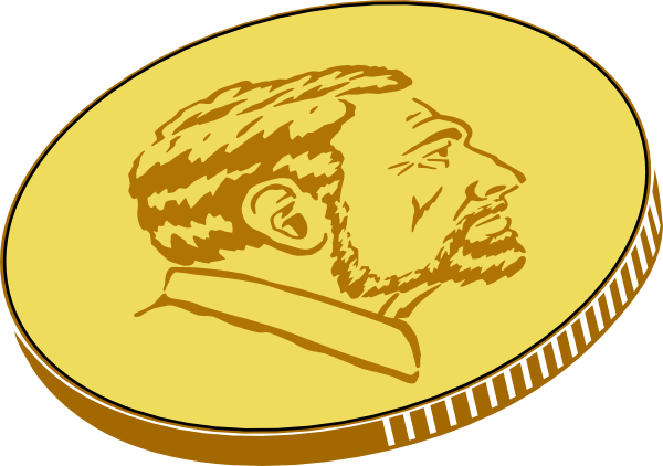 Gold Coin Clip Art At Clker - Gold Coin Clipart - (600x422) Png Clipart Download