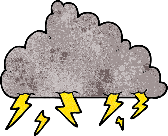 Cartoon Thundercloud Icon - Cartoon Storm - (550x444) Png Clipart Download