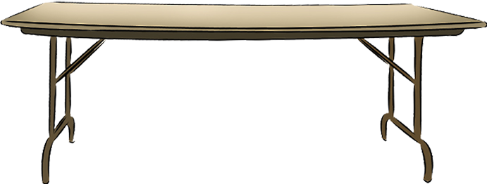 Table Cartoon - Folding Table - (691x262) Png Clipart Download