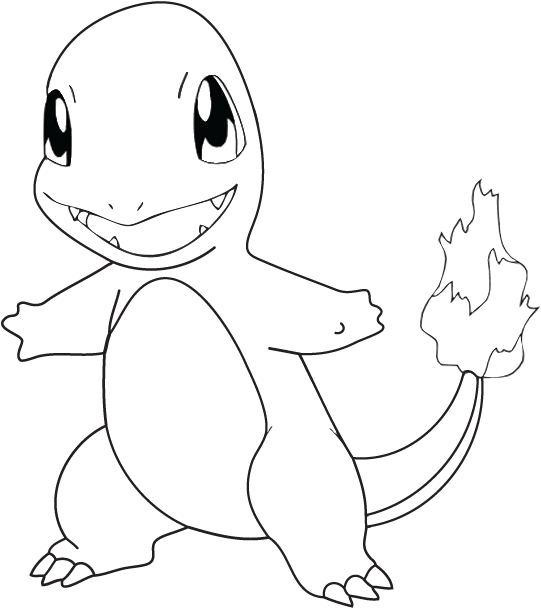 Lineart Charmander By C Jean On Deviantart - Pokemon Charmander - Full ...