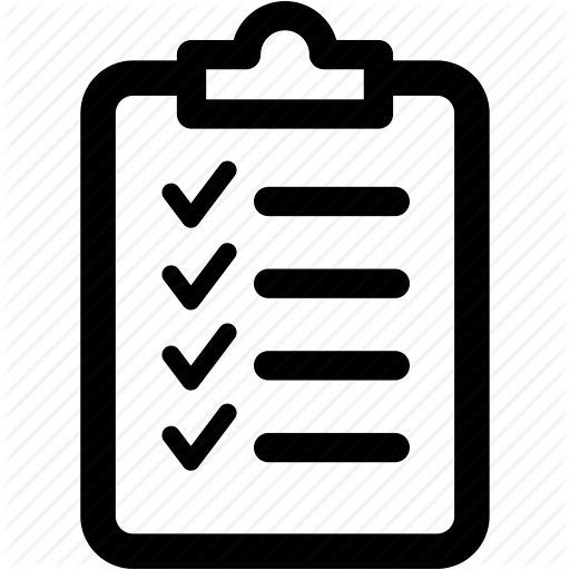 Black And White Checklist - (512x512) Png Clipart Download