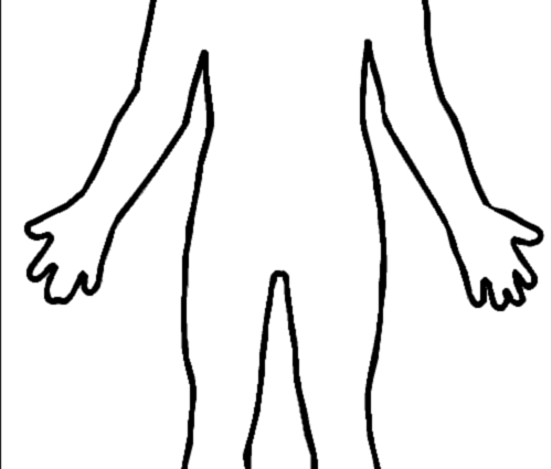 500 X 901 - Simple Sketch Of Human Body - Full Size PNG Clipart Images ...