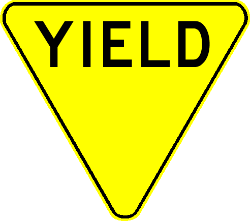 Yield Sign Clipart - Yield Sign Clip Art - (492x435) Png Clipart Download