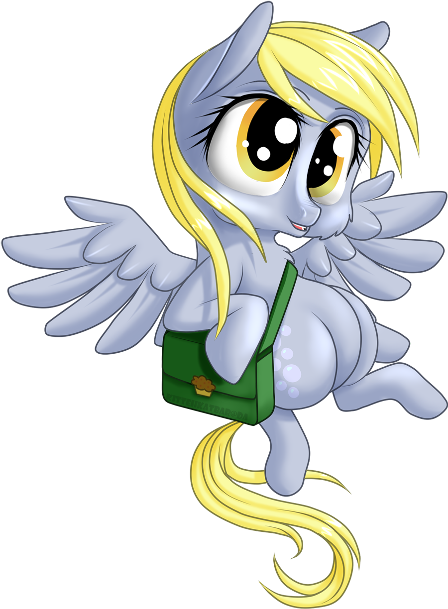 Kittehkatbar, Chibi, Derpy Hooves, Female, Mailbag, - Cartoon ...