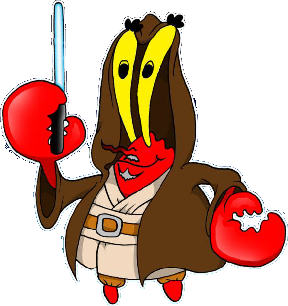Krabs Wan Kenobi - Cartoon - (640x661) Png Clipart Download