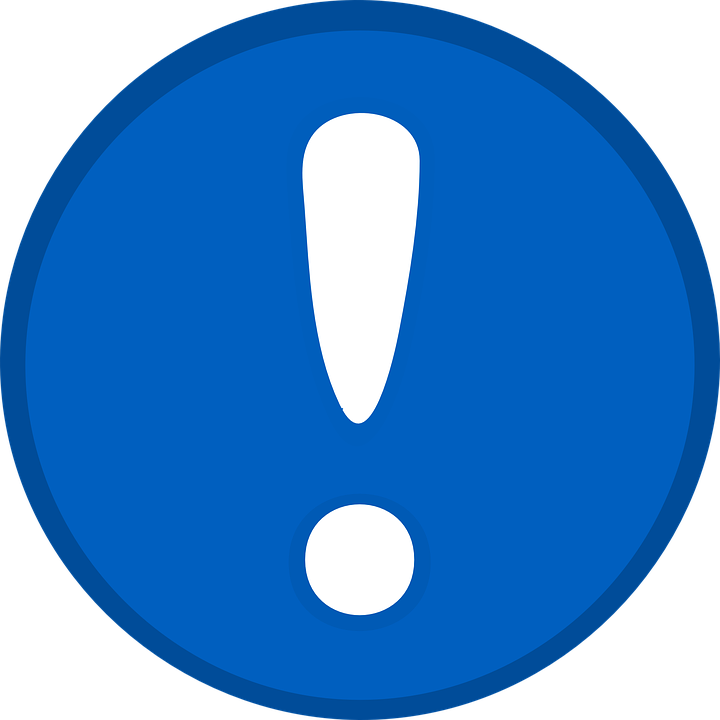 Blue Clipart Exclamation Mark - Blue Exclamation Mark Sign - Full Size ...