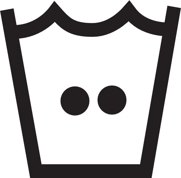 Machine Wash Warm Symbol - (600x587) Png Clipart Download