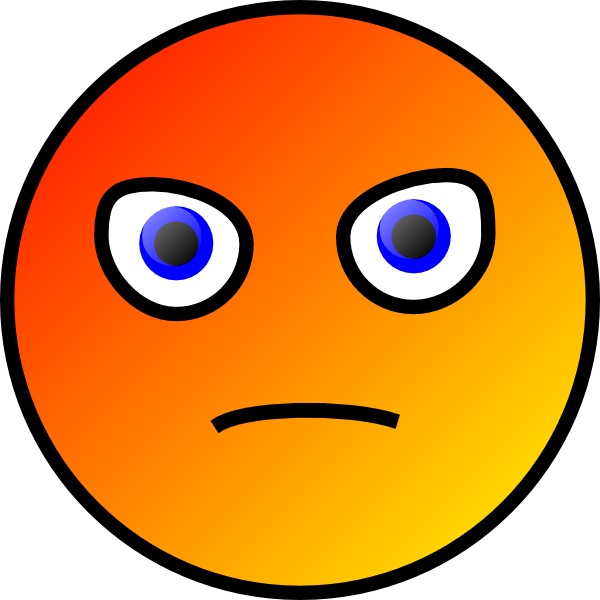 Mad Face Symbol - Angry Face Clipart Gif - (600x600) Png Clipart Download