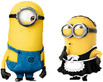 Despicable Me Clip Art - Minion In Maid Costume - (851x315) Png Clipart ...