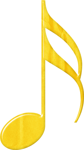Craft - Yellow Musical Notes Png - Full Size PNG Clipart Images Download