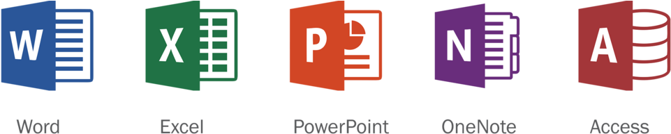 Microsoft Office Icons - Office 365 Icons Teams - (1000x202) Png ...