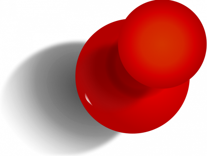 Pushpin Vector Image - Push Pin - Full Size PNG Clipart Images Download