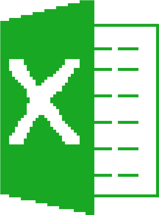 Excel Logo - Pixel Art - (1090x890) Png Clipart Download