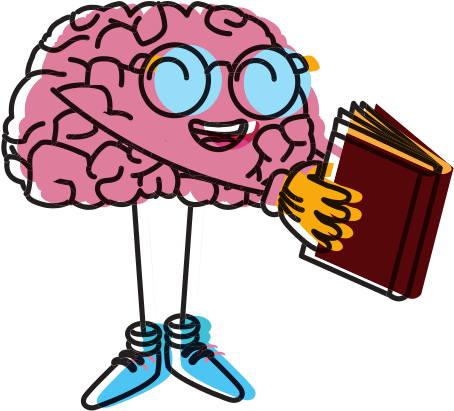 Brain Reading Cartoon - (800x800) Png Clipart Download