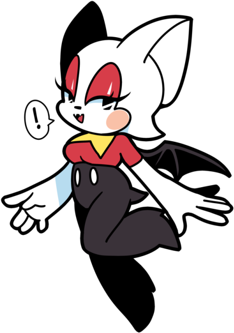 Rouge The Bat Cat Clip Art - Art - (500x688) Png Clipart Download