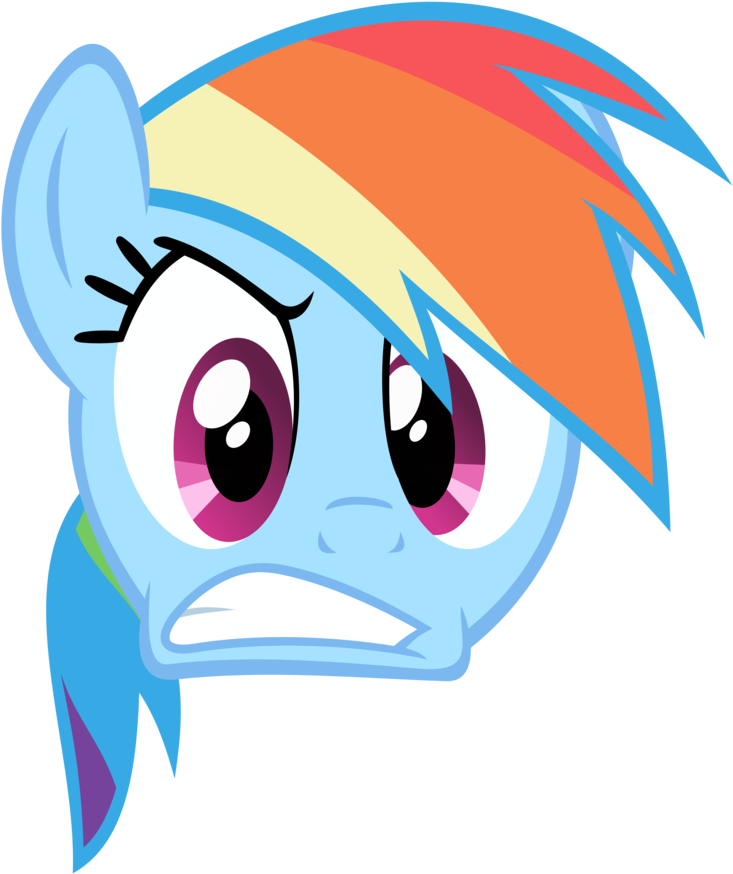 Rainbow Dash Vector - Rainbow Dash Angry Face - Full Size PNG Clipart ...