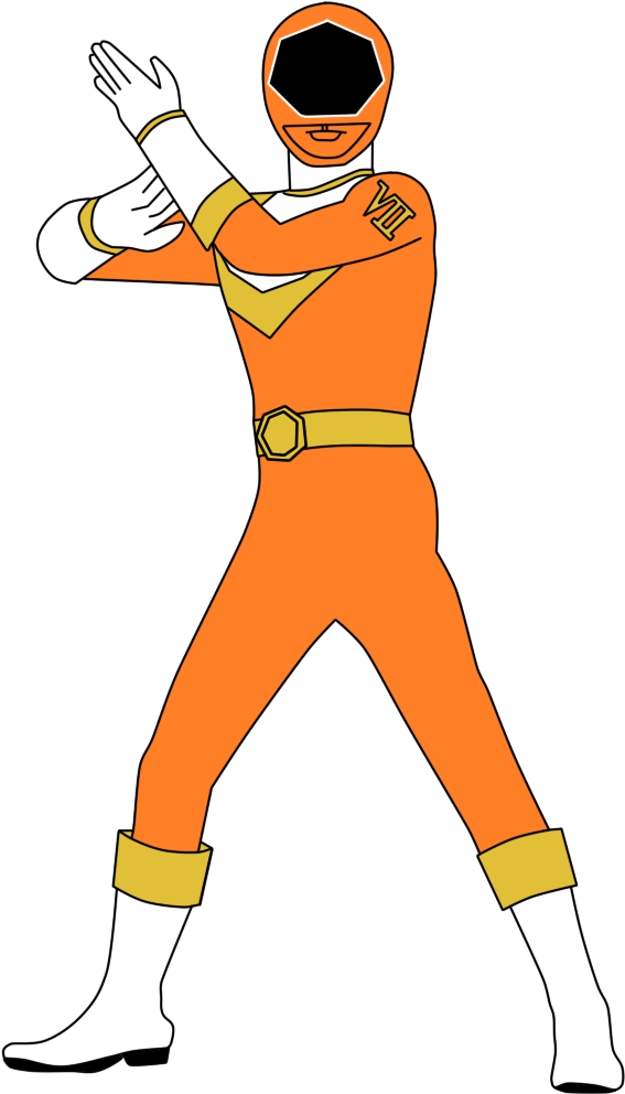 Orange Shape Ranger 2 - Illustration - (691x1001) Png Clipart Download