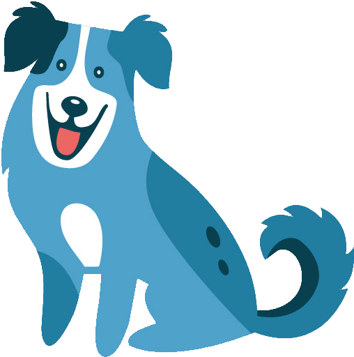 Blue Dog Sitting - Dog - (960x960) Png Clipart Download