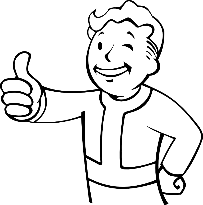 Vault Boy Coloring Pages - Fall Out Boy 4 - Full Size PNG Clipart ...