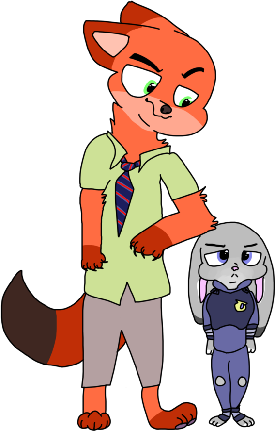 Zootopia Nick And Judy By Tokaliz - 2016 - (730x1095) Png Clipart Download