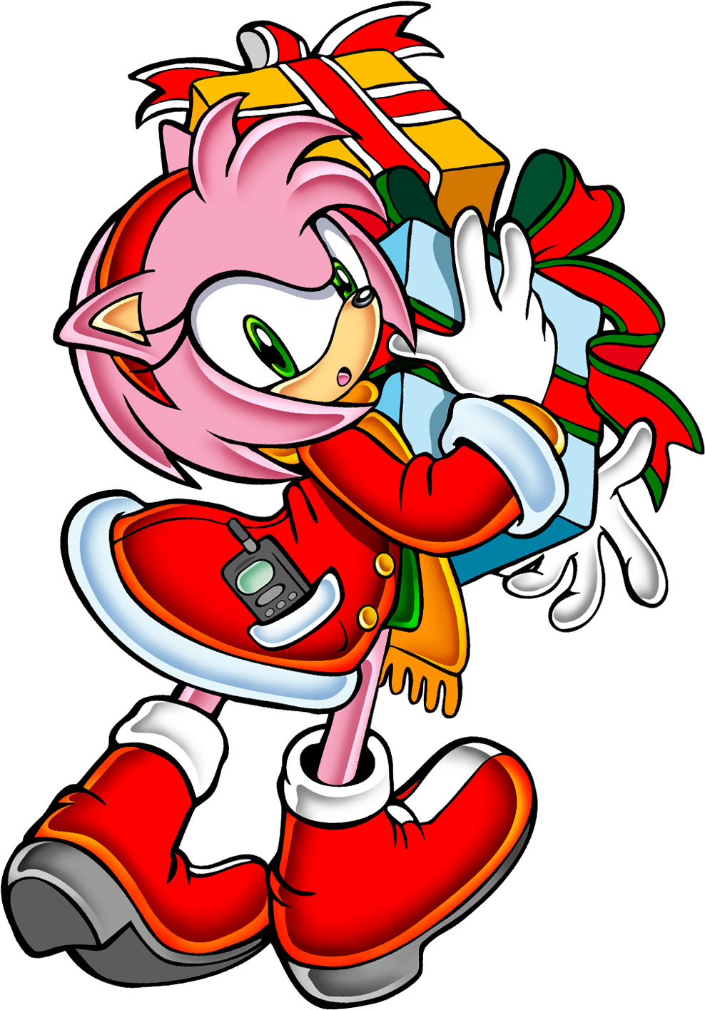 Sonic Adventure Xmas Amy - Sonic Christmas Amy - (988x1416) Png Clipart ...