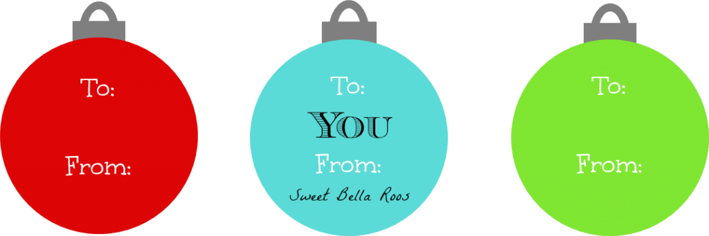 Christmas Gift Tag Template - Circle - (1024x342) Png Clipart Download