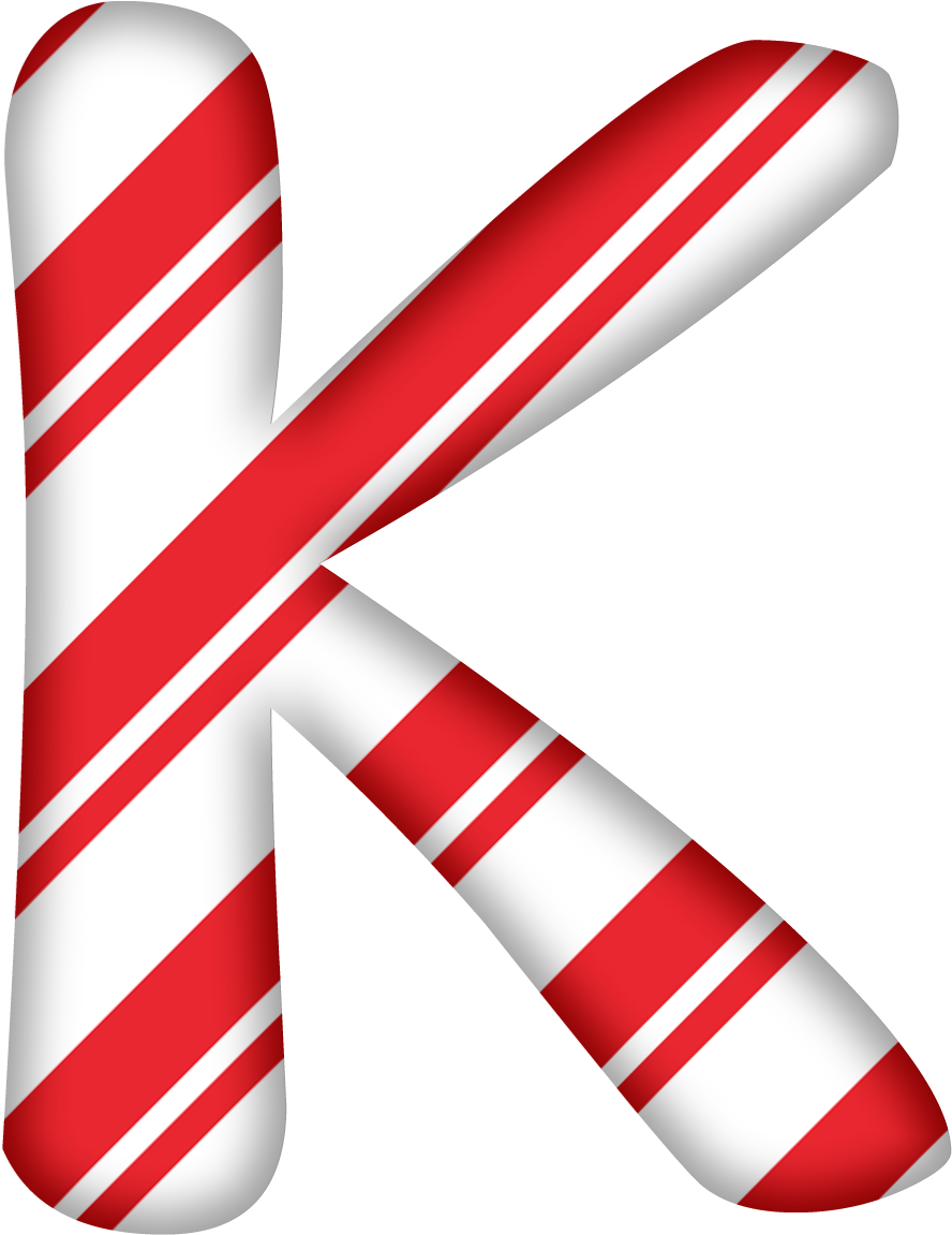 Digital - Candy Cane Alphabet Letters - (1200x1200) Png Clipart Download