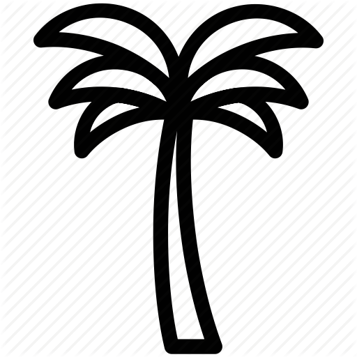 Palm-tree Icons - Palm Tree Icon Png - (512x512) Png Clipart Download