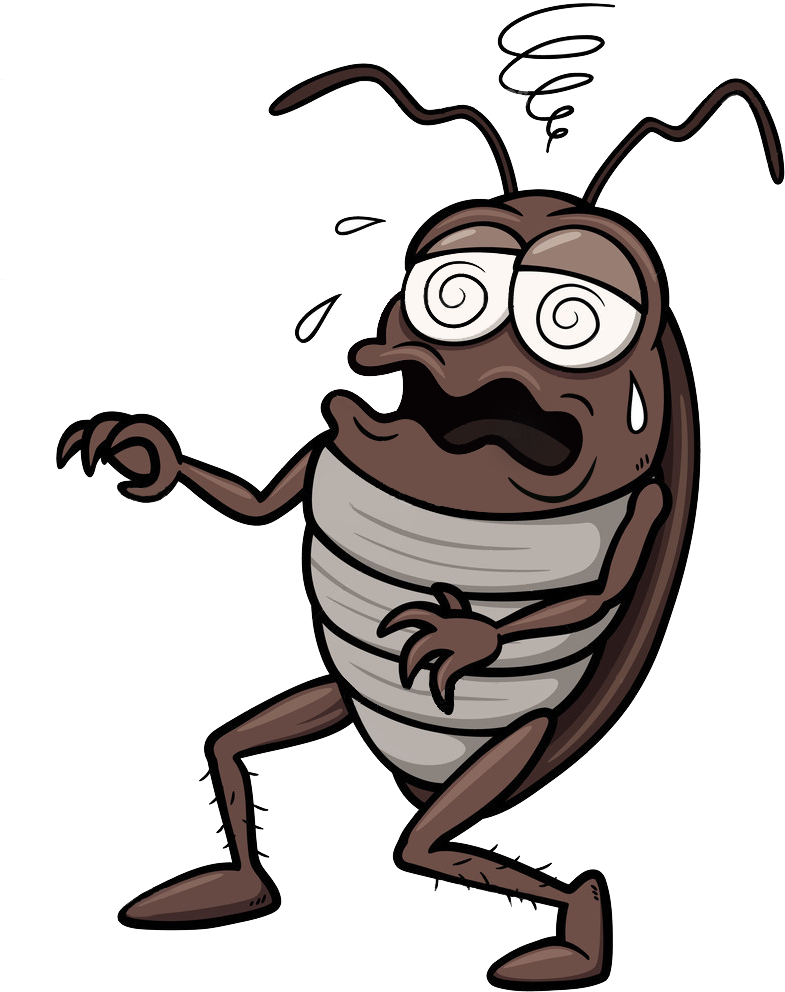 Bed Bug Control - Cockroach Cartoon Png - (870x1024) Png Clipart Download