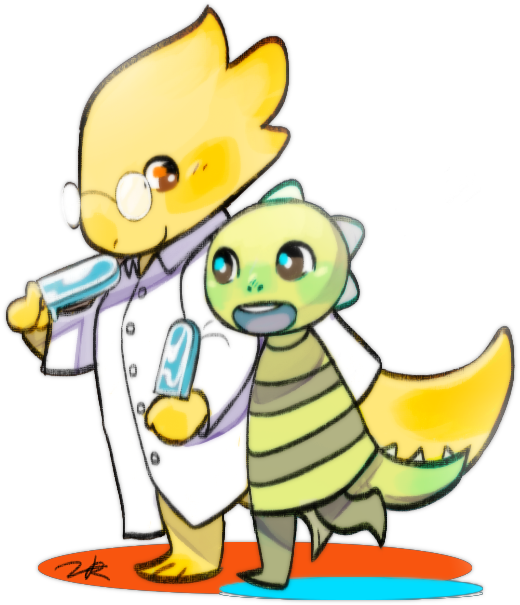 Alphys The Scientist - Alphys And Monster Kid - (603x650) Png Clipart ...