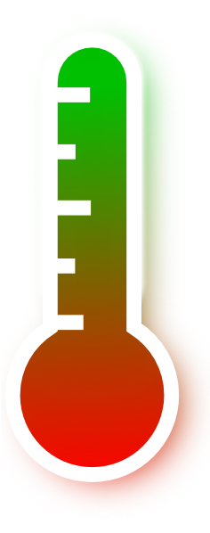 Red To Green Gradient Thermometer Clip Art At Clker - Thermometer ...