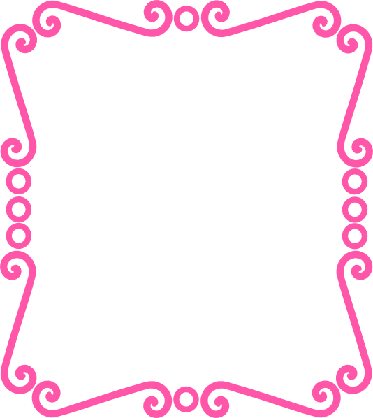 Scroll Frame Clipart - Pink Text Box Transparent - (534x598) Png ...