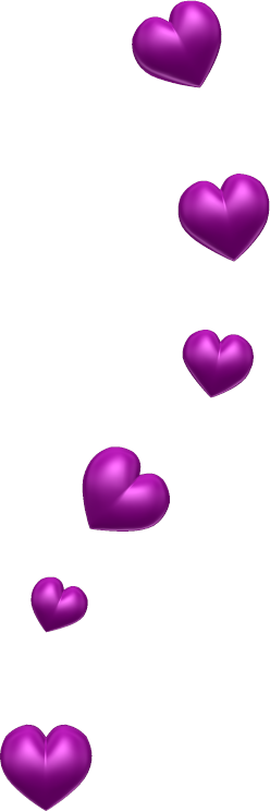 Purple Hearts Clip Art - (248x743) Png Clipart Download