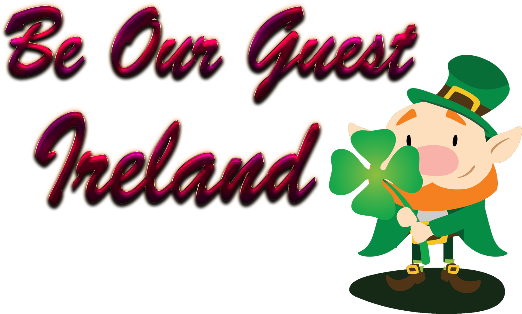 Ireland Be Our Guest Slogan Png - Cartoon - (1920x1200) Png Clipart ...