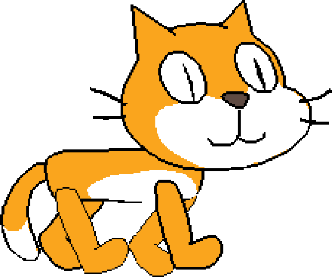 Scratch Cat Sprite - Scratch Sprite - (669x558) Png Clipart Download