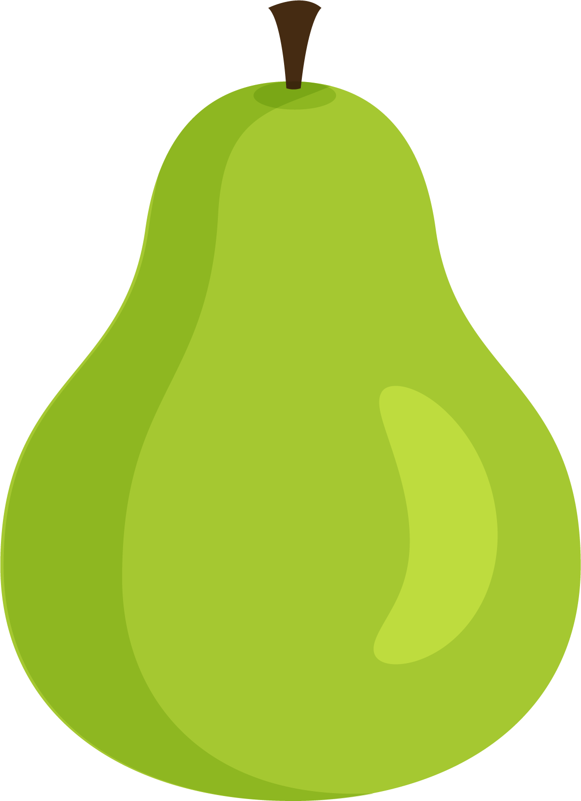 Verde De Dibujos Animados De Pera - Cartoon Pear - (1176x1620) Png ...