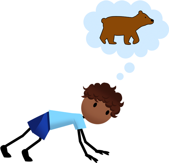 Bear Crawl - Bear Crawl Clip Art - (880x560) Png Clipart Download