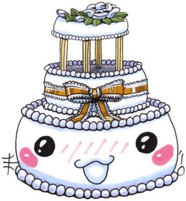 Chibi Wedding Cake By Animegirlmika - Wedding Cake - (400x426) Png ...