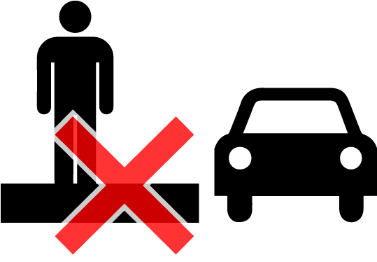 No Sidewalk Icon - Phillip Island - (560x560) Png Clipart Download