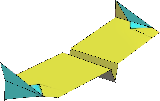 Simple Paper Airplane Flying Wing - Flying Wing Paper Plane - (628x524 ...