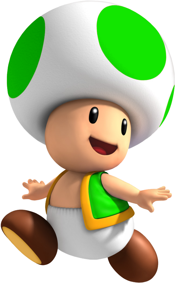 Green Toad Sm3dw - Green Toad From Mario - (646x1024) Png Clipart Download