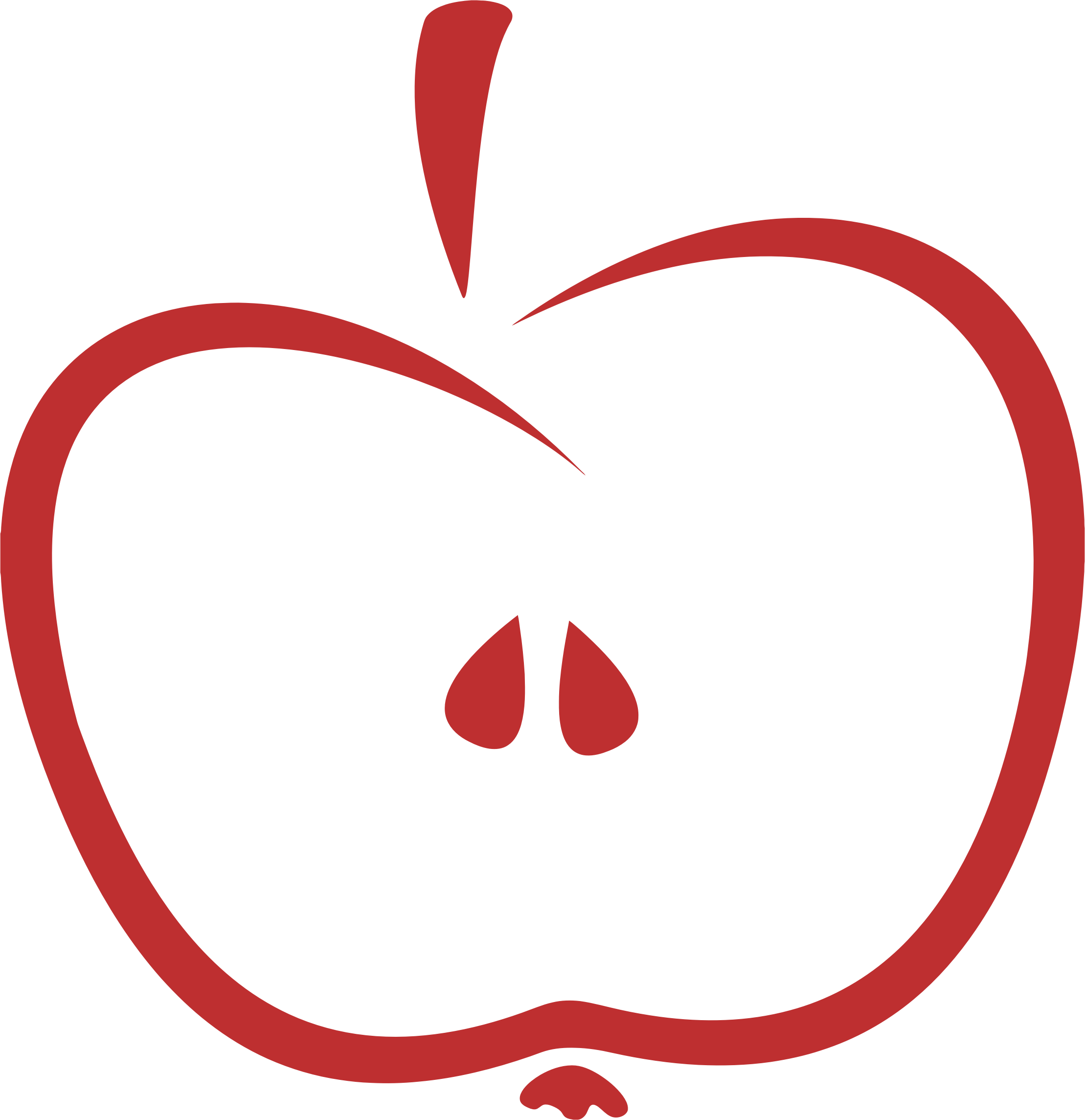Apple Stem - Stylized Apple - (2218x2288) Png Clipart Download