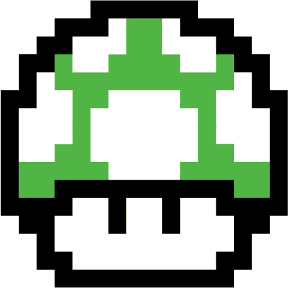 Mario 1 Up Mushroom - Full Size PNG Clipart Images Download