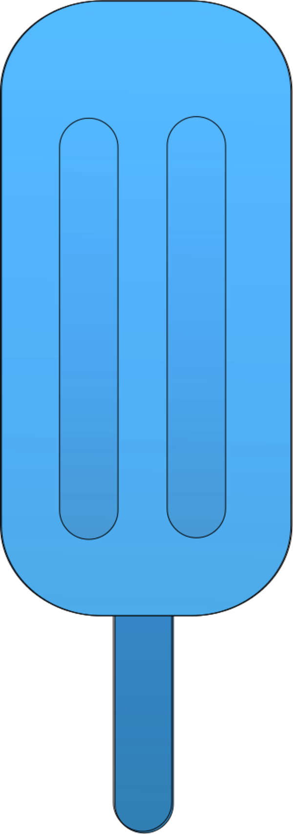 Popsicle Clipart Blue - Ice Pop - (600x1708) Png Clipart Download