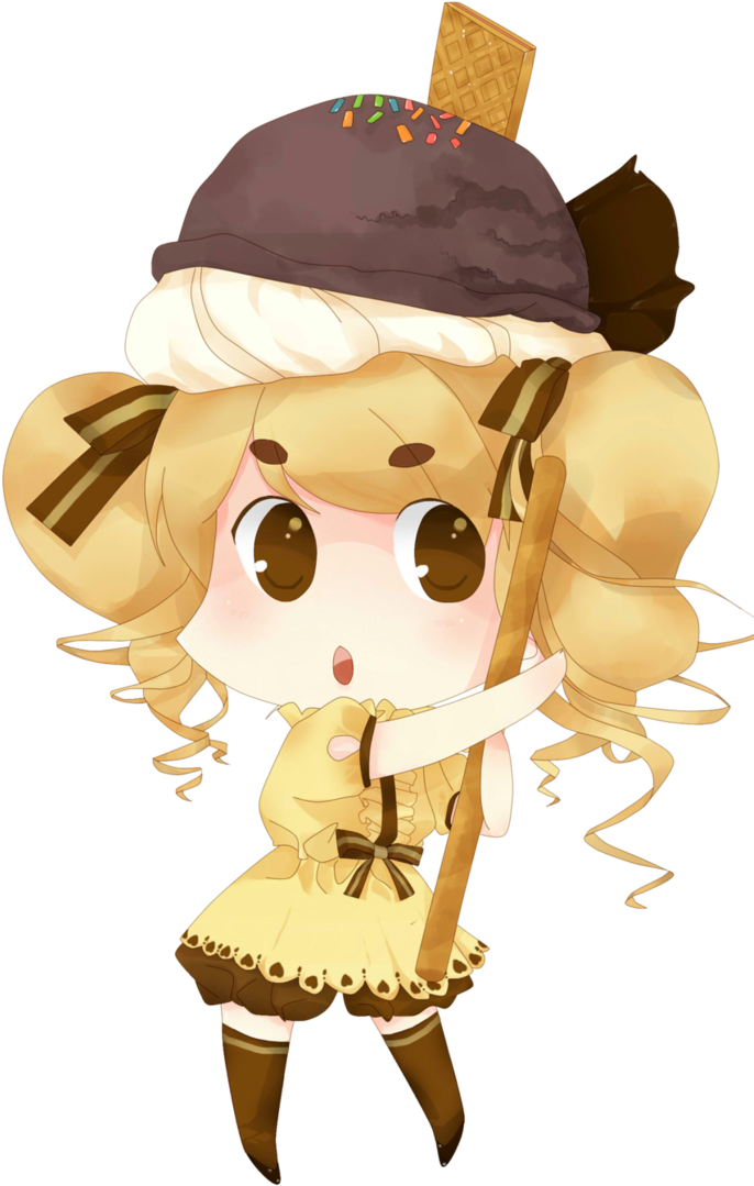 Ice Cream Chibi For The Blazing Heat Hehehe By God-grace - Cartoon ...