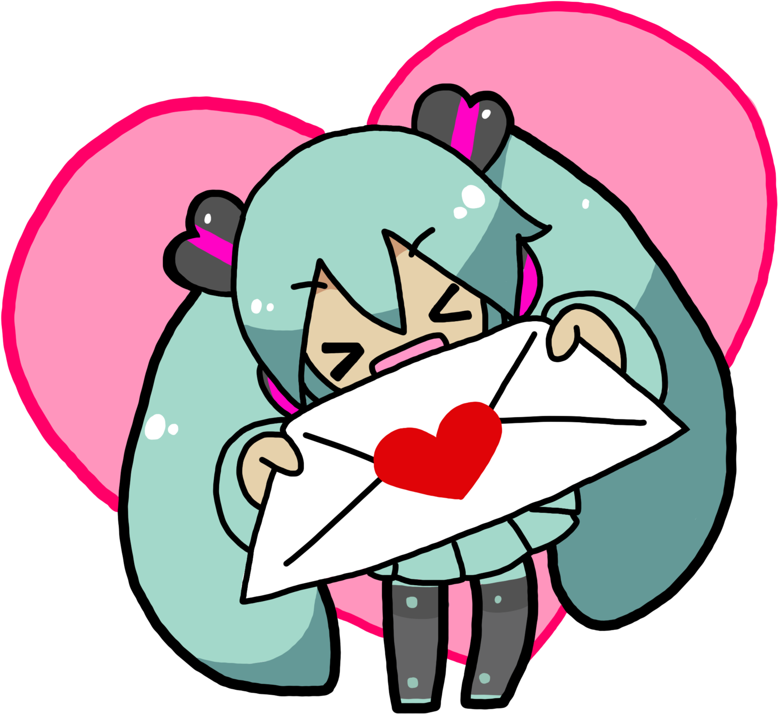 Hatsune Miku Transparent Clipart - Hatsune Miku Sticker Png ...